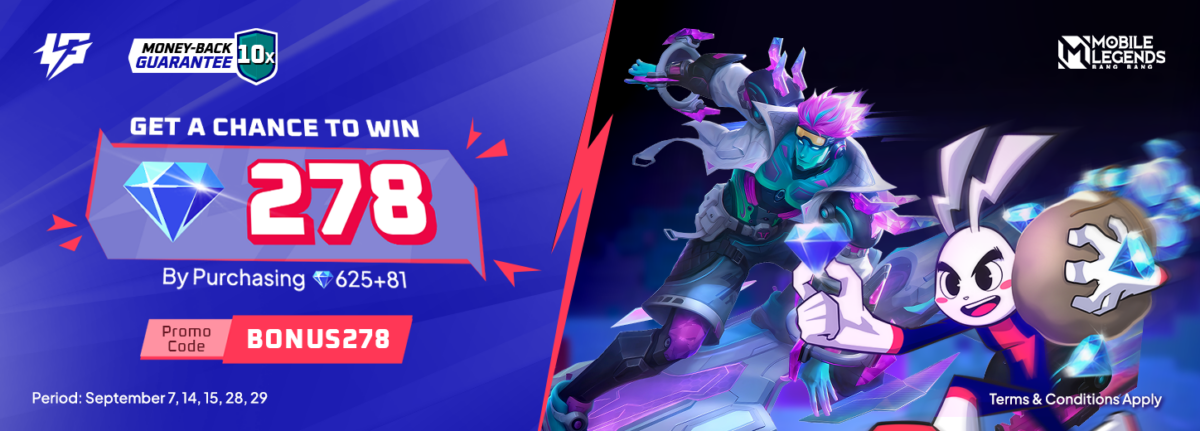 Get a chance to get Free 278 Diamonds MLBB by purchasing 701 Diamonds ...