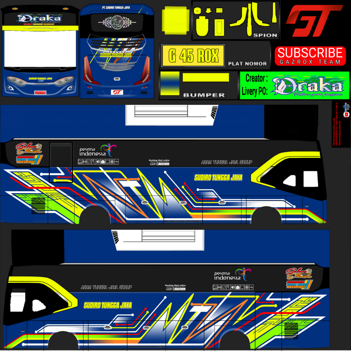 20 Livery BUSSID STJ Draka, Bikin Busmu Makin Keren! - Blog Lapakgaming