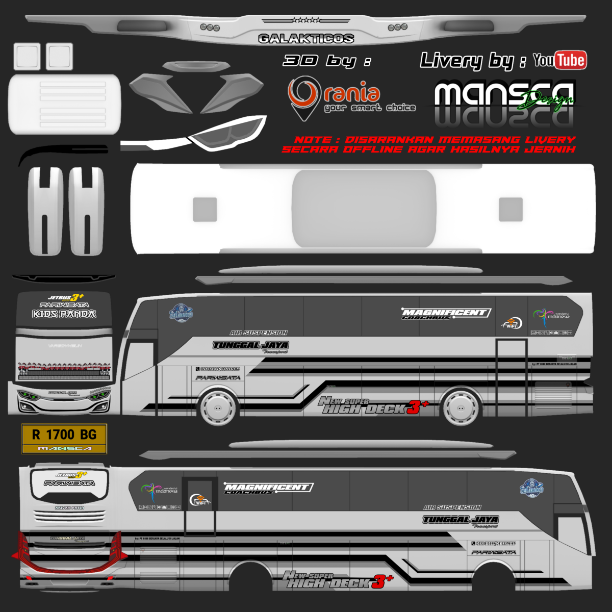 30+ Livery BUSSID Tunggal Jaya Armageddon dan Panda Jernih