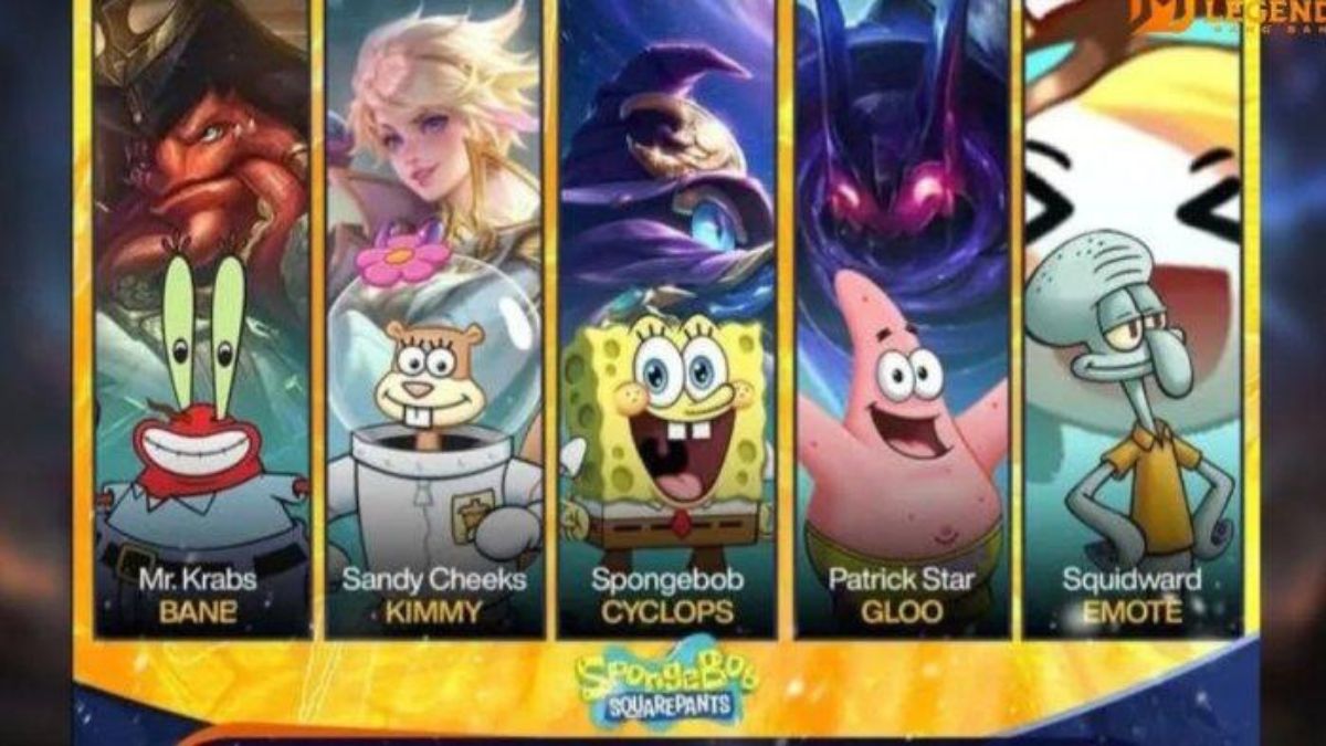 Bocoran Mobile Legends X Spongebob Squarepants 4 Skin Dan Emote Spesial Yang Diprediksi Hadir