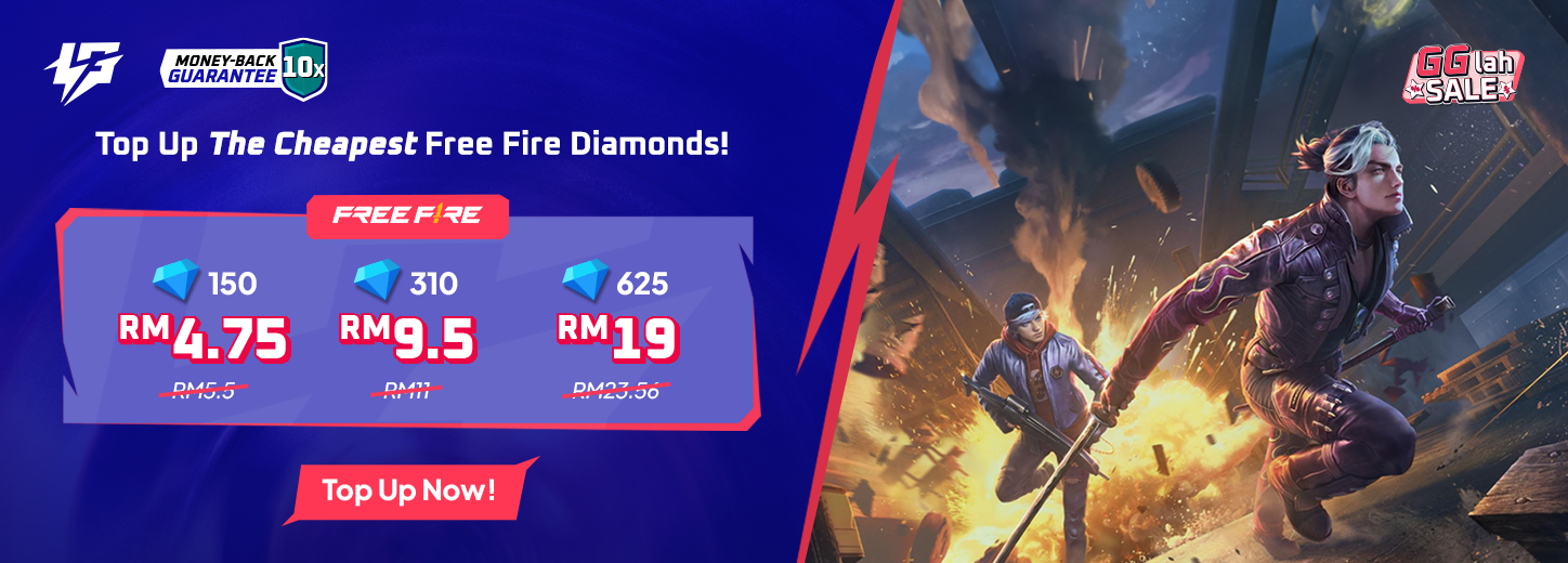 Top Up FF Diamonds Get Discount 8%| Lapakgaming Malaysia